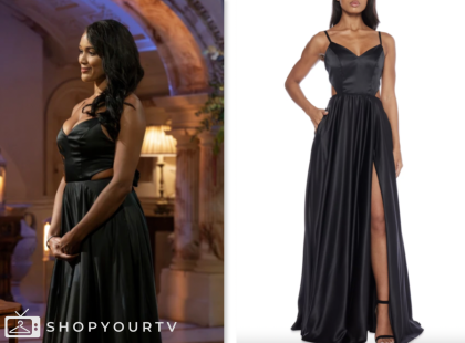 The Bachelor: Season 29 Episode 5 Zoe McGrady's Black Cutout Waist Gown ...