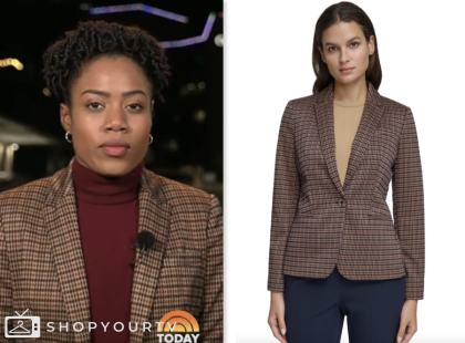 The Today Show: February 2025 Priscilla Thompson’s Brown Plaid Blazer ...
