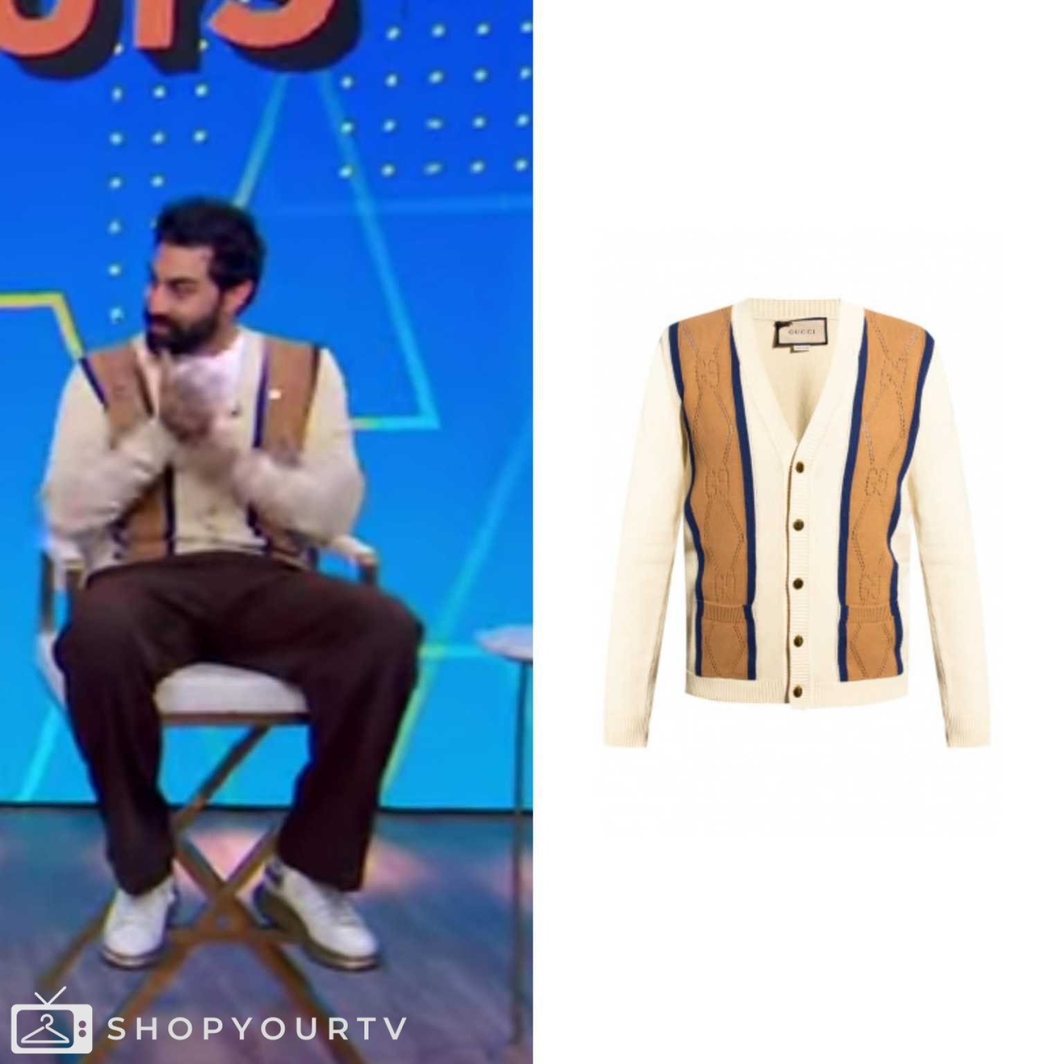 Good Morning America: March 2025 Saagar Shaikh’s Cardigan with Logos ...