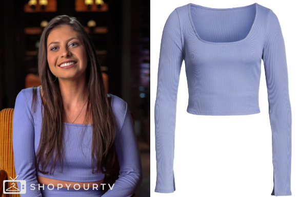 Million Dollar Secret: Season 1 Cara's Long Sleeve Crop Top | Shop Your TV