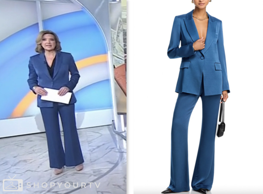 The Today Show: March 2025 Christine Romans’s Blue Satin Blazer and ...