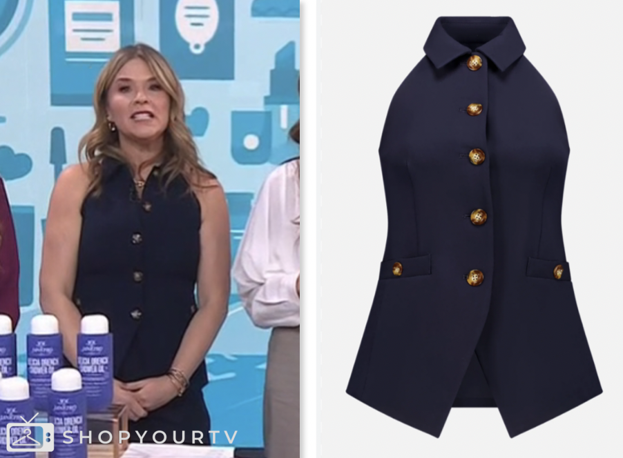 The Today Show: March 2025 Jenna Bush Hager's Navy Blue Vest Top | Shop ...