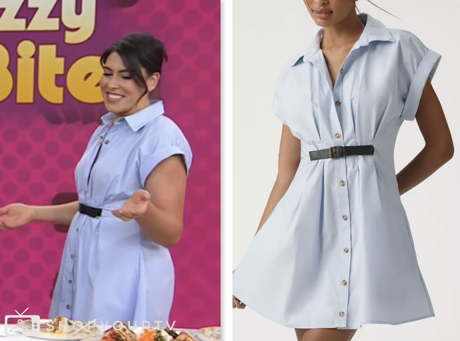 The Today Show: March 2025 Katie Stilo’s Blue Belted Mini Shirt Dress ...