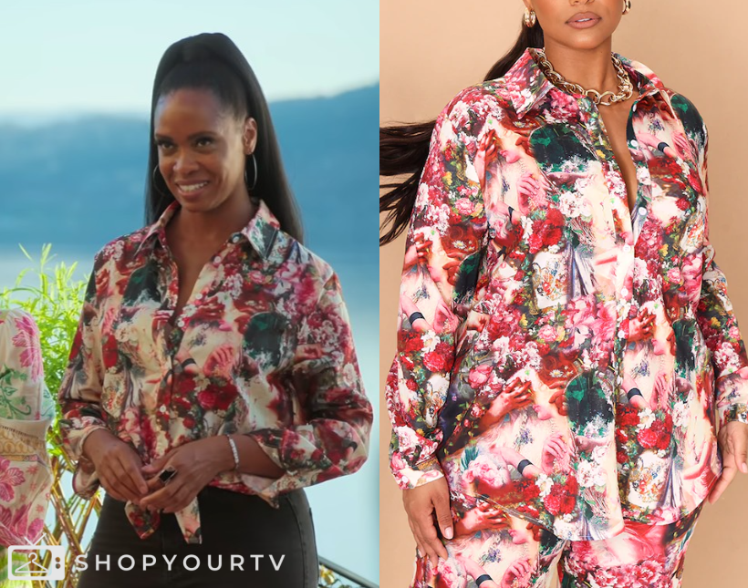 Million Dollar Secret: Season 1 Episode 3 Floral Silk Blouse | Shop Your TV