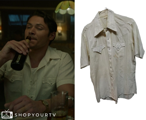 Dark Winds: Season 3 Episode 1 White Short Sleeve Western Shirt | Shop ...