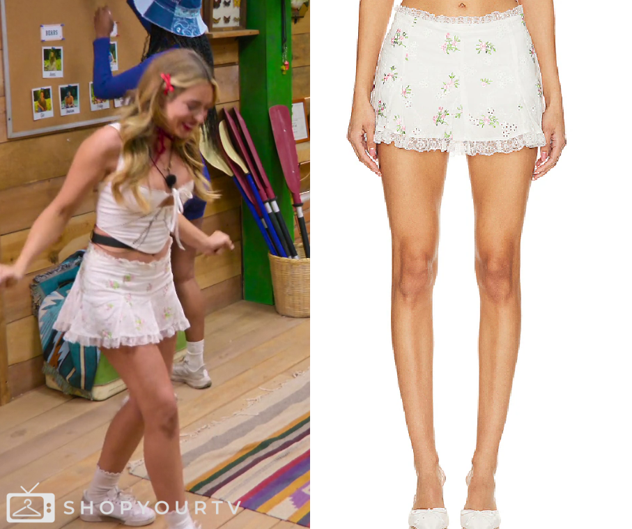 Battle Camp: Season 1 Episode 2 Georgia's Floral Mini Skirt | Shop Your TV
