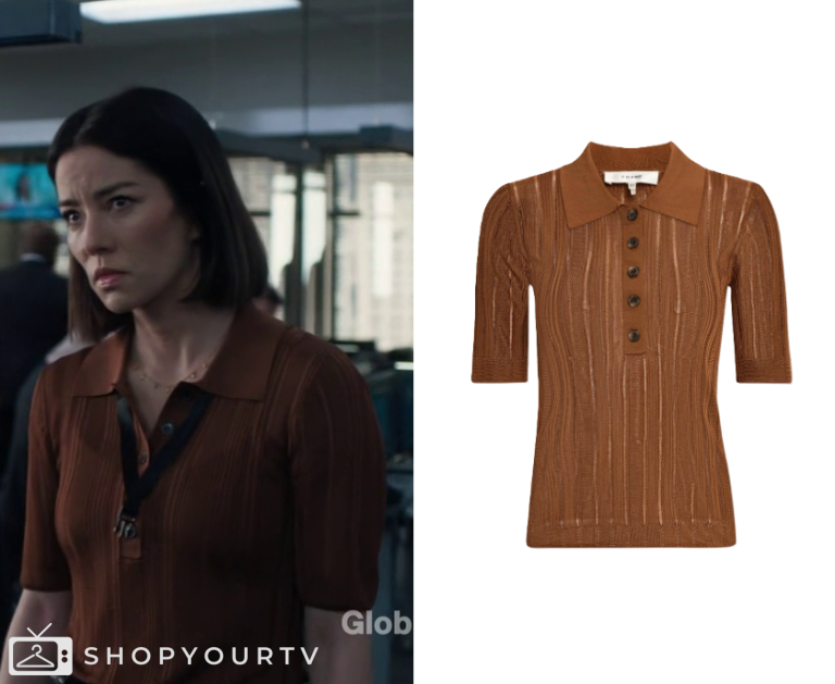FBI: Season 7 Episode 18 Elise's Ribbed Polo Top | Shop Your TV
