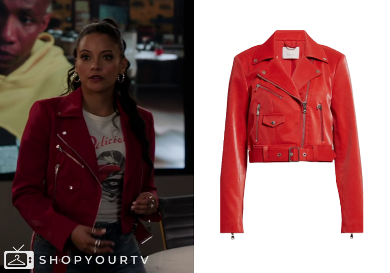 Found: Season 2 Episode 19 Lacey's Cropped Leather Jacket | Shop Your TV