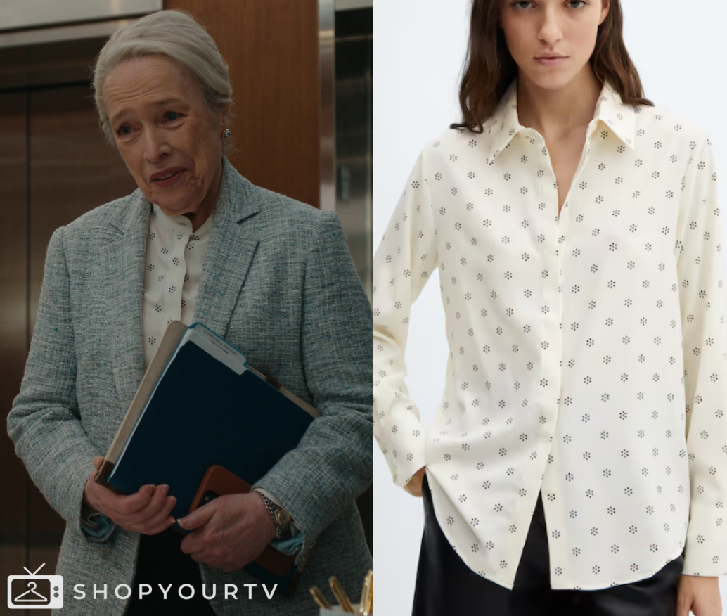 Matlock: Season 1 Episode 16 Madeline's Flower Dotted Blouse | Shop Your TV