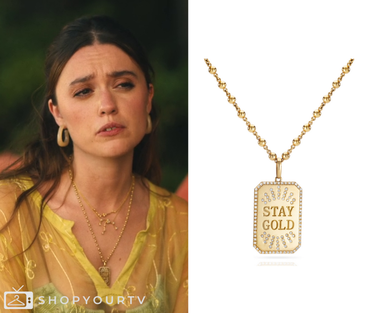 The White Lotus: Season 3 Episode 8 Chelsea's Stay Gold Necklace | Shop ...