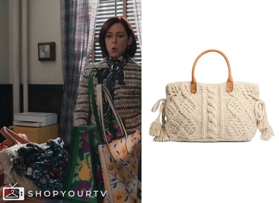 Elsbeth: Season 2 Episode 16 Elsbeth's Cable Knit Tote Bag | Shop Your TV