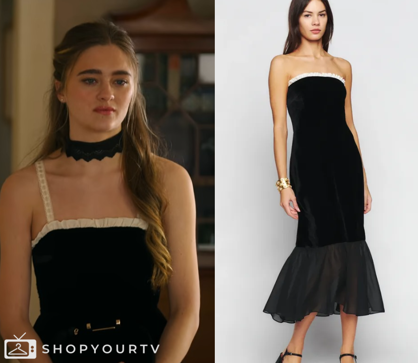 Ransom Canyon: Season 1 Episode 2 Lauren's Ruffled Trim Midi Dress ...