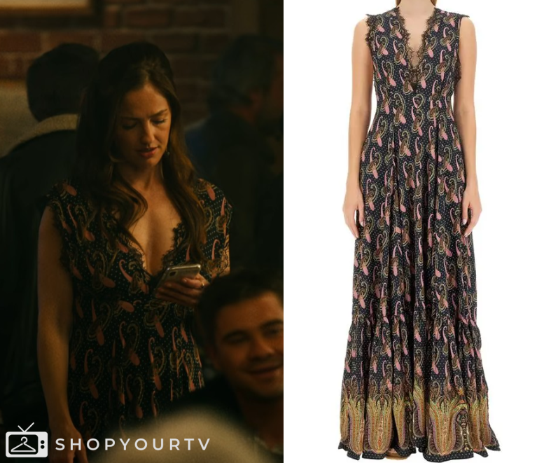 Ransom Canyon: Season 1 Episode 3 Quinn's Paisley Polka Lace Dress ...