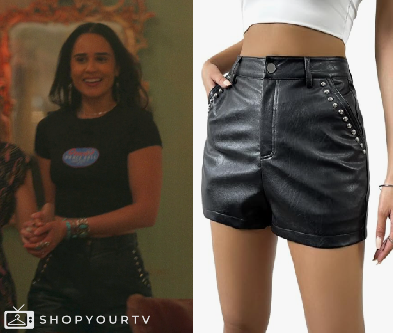 Ransom Canyon: Season 1 Episode 3 Ellie's Studded Leather Shorts | Shop ...