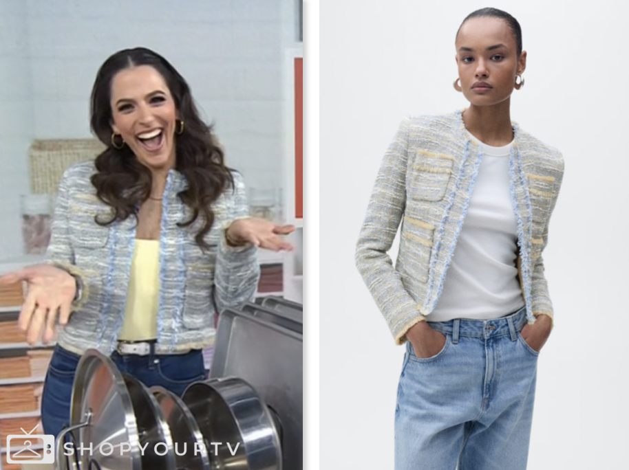 The Today Show: April 2025 Janelle Cohen Lam's Blue Tweed Jacket | Shop ...