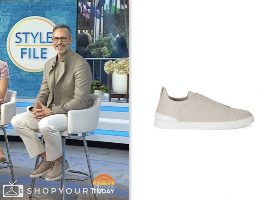 The Today Show: April 2025 Andrew Weitz's Beige Sneakers | Shop Your TV