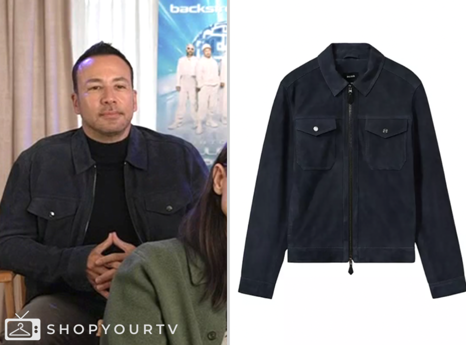 E! News: April 2025 Howie Dorough's Navy Blue Suede Zip Jacket | Shop ...