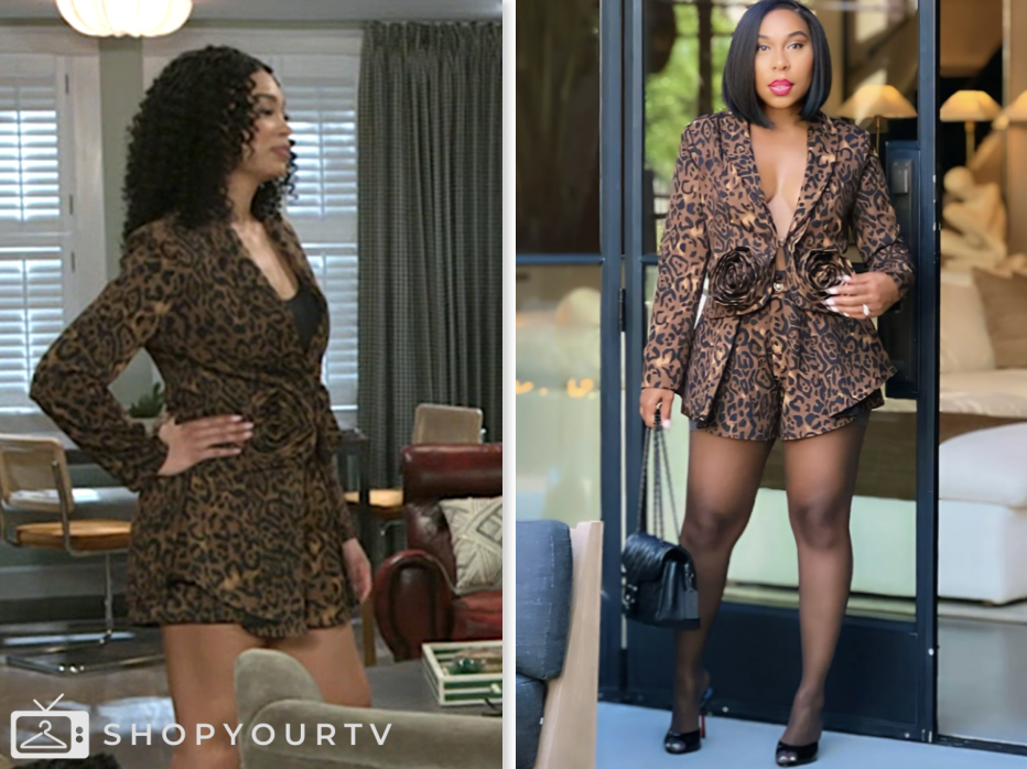 Beyond the Gates: April 2025 Chelsea Hamilton's Leopard Rosette Blazer ...