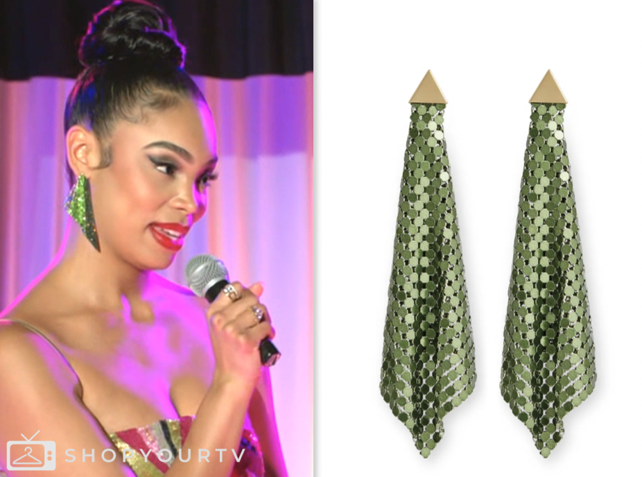 Beyond the Gates: April 2025 Chelsea Hamilton's Green Drop Earrings ...