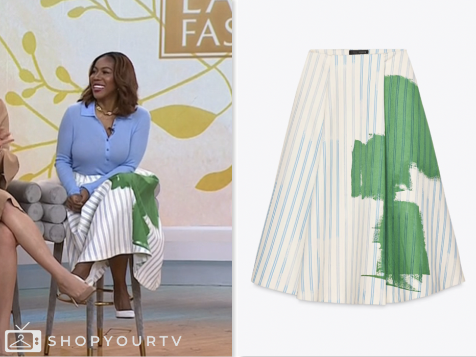The Today Show: April 2025 Tiffany Reid's Striped Midi Skirt | Shop Your TV