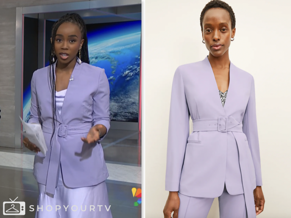 NBC News Daily: April 2025 Zinhle Essamuah’s Purple Belted Blazer ...