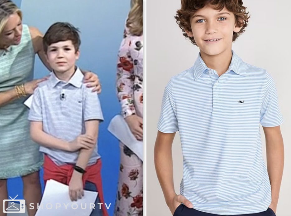 The Today Show: April 2025 Calvin Fichera's Blue Striped Polo Shirt ...