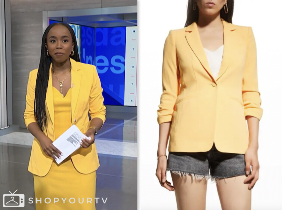 NBC News Daily: April 2025 Zinhle Essamuah’s Yellow Ruched Sleeve ...
