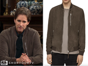 The Young and the Restless: April 2025 Cole Howard’s Brown Suede Bomber ...