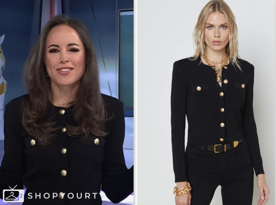 The Today Show: April 2025 Kaylee Hartung's Black Button Down Cardigan ...