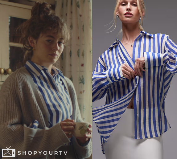 I Jack Wright: Season 1 Episode 2 Emily's Blue/White Vertical Striped ...