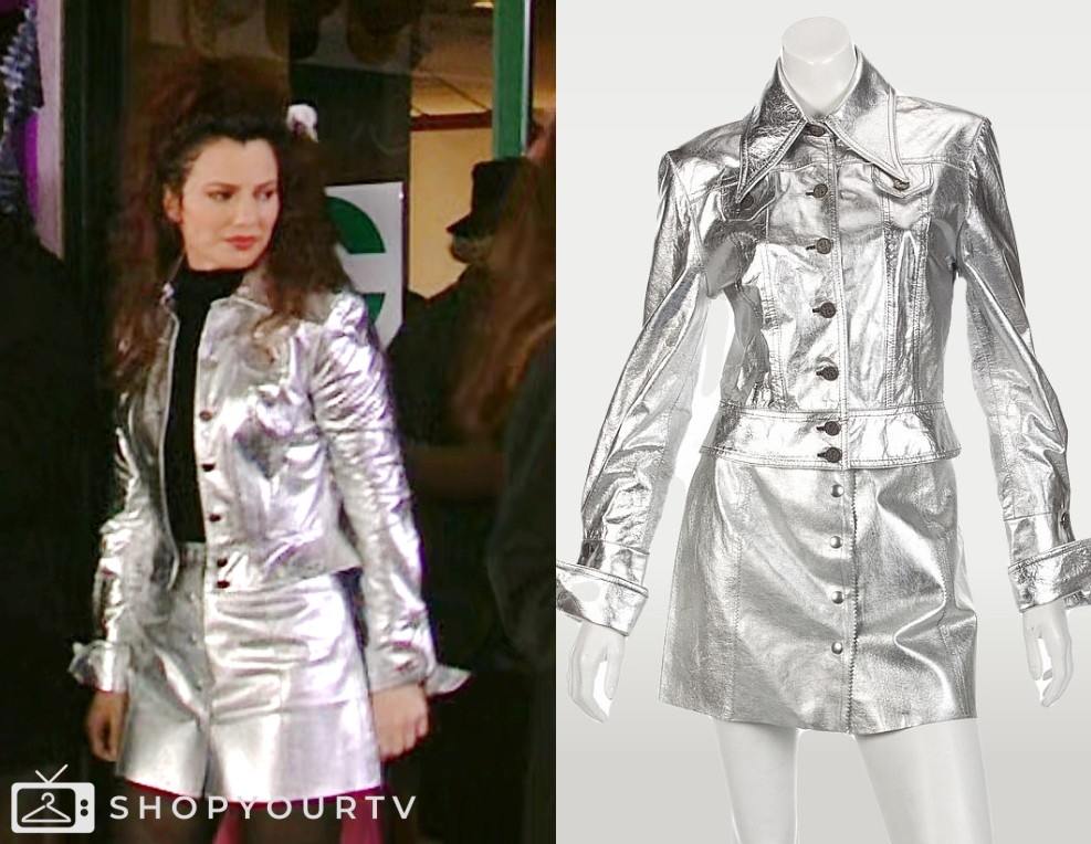 The Nanny: Season 2 Episode 4 Fran’s Silver Jacket and Skirt | Shop Your TV