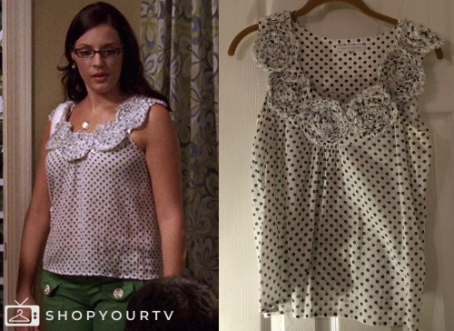 One Tree Hill: Season 6 Episode 8 Millie's Polka Dot Rosette Blouse ...