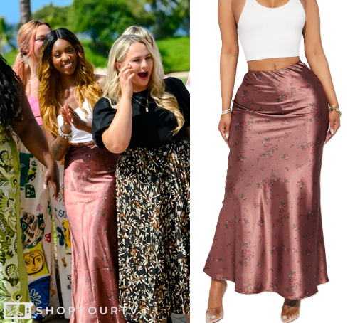 American Idol: Season 23 Episode 9 Gabby Samone's Pink Printed Satin ...