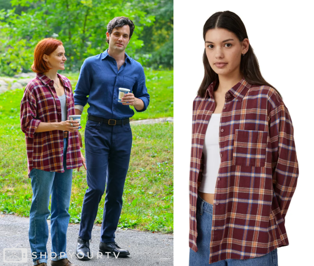 You: Season 5 Bronte's Red Flannel Shirt | Shop Your TV
