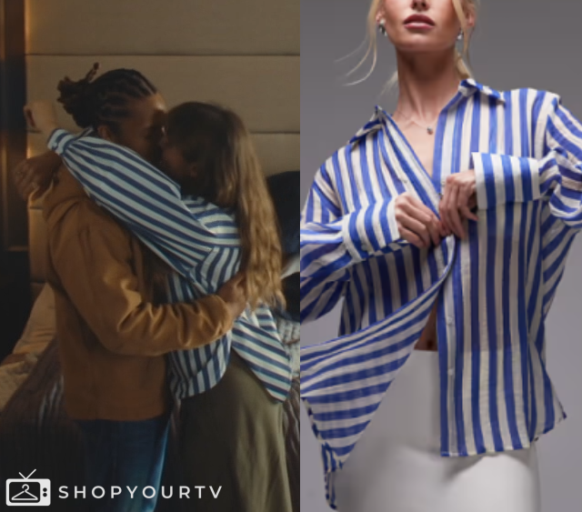 I Jack Wright: Season 1 Episode 3 Emily's Blue & White Vertical Striped ...