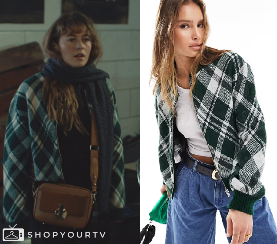 I Jack Wright: Season 1 Episode 2 Emily's Green Tartan Bomber Jacket | Shop Your TV