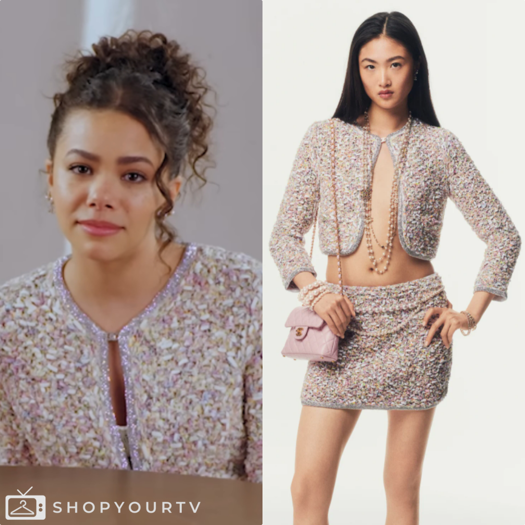 Press Junket: 2025 “Ginny and Georgia” Antonia's Pink Strass Jacket ...