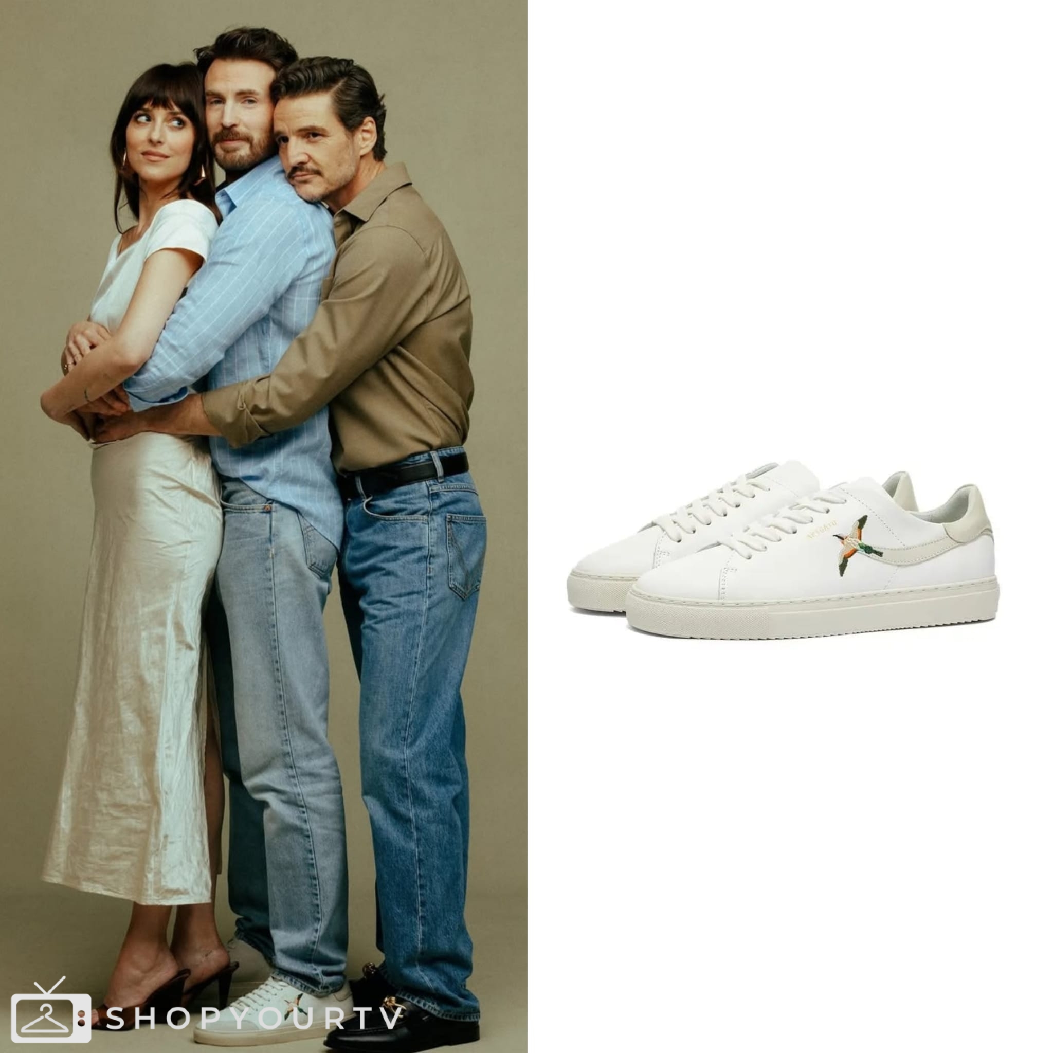 Press Junket: 2025 “Materialists” Chris’s Bee Bird Sneakers | Shop Your TV