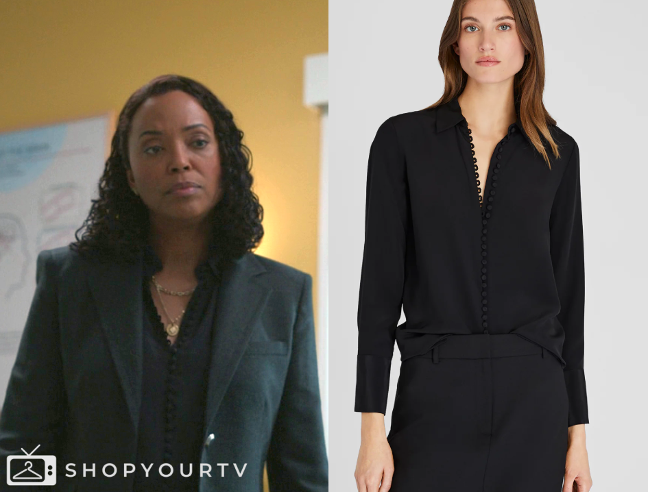 Criminal Minds Evolution: Season 18 Episode 3 Tara's Loop Button Blouse ...
