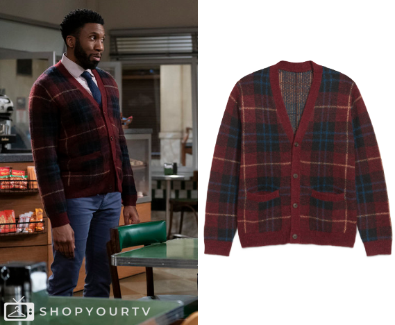 Night Court: Season 3 Episode 17 Wyatt's Plaid Cardigan | Shop Your TV