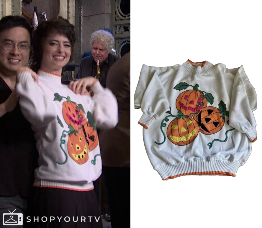 SNL: Season 50 Episode 18 Pumpkins Printed Sweater | Shop Your TV