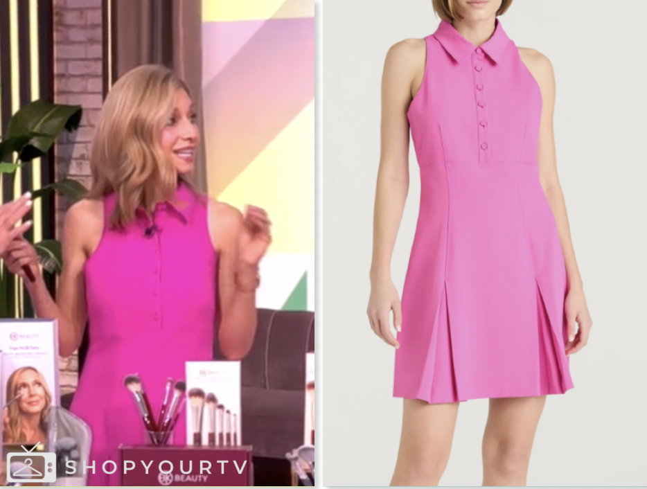 The View: May 2025 Lisa Jauregui's Pink Sleeveless Polo Mini Dress ...