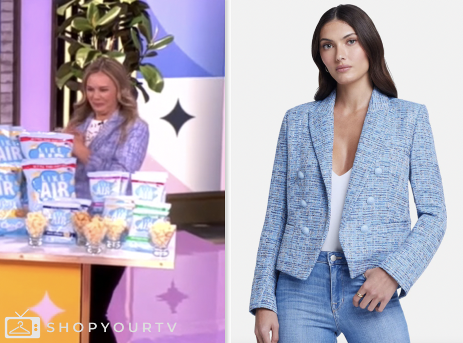The View: May 2025 Allison Lin's Blue Tweed Blazer | Shop Your TV