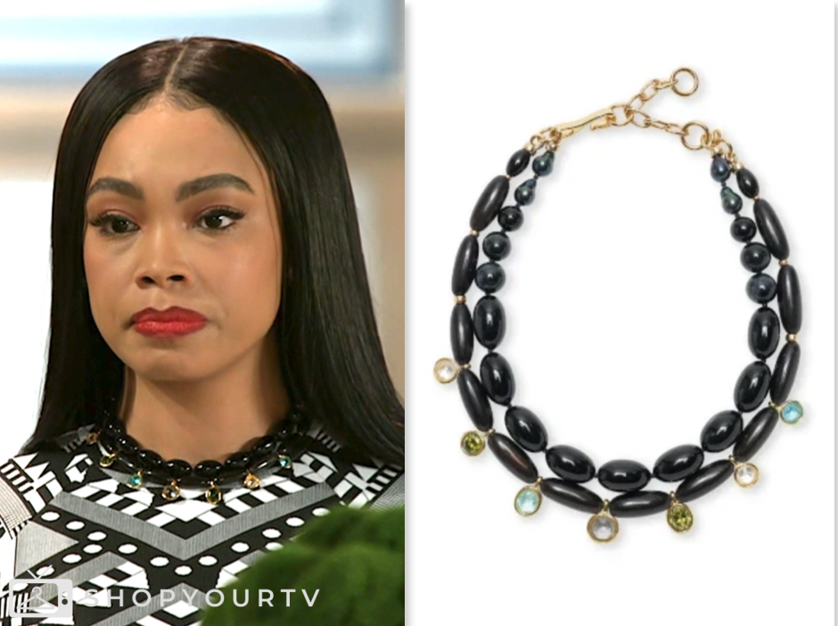 Beyond the Gates: May 2025 Chelsea Hamilton’s Black Beaded Necklace ...