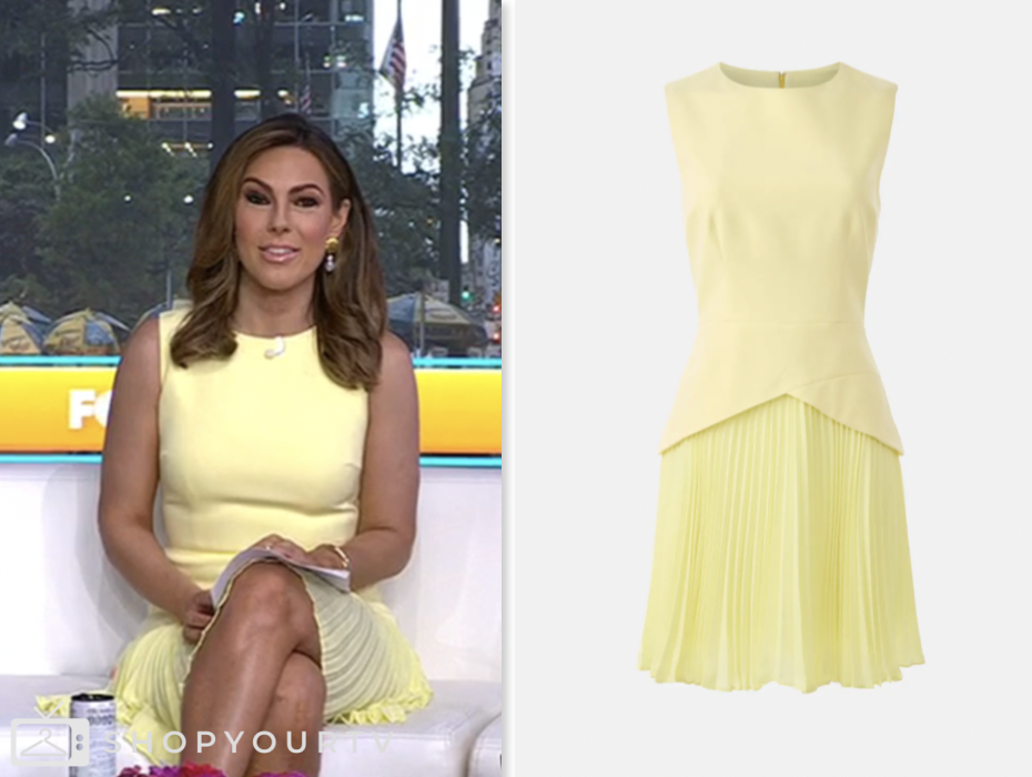 Fox and Friends: May 2025 Lisa Boothe’s Yellow Pleated Mini Dress ...