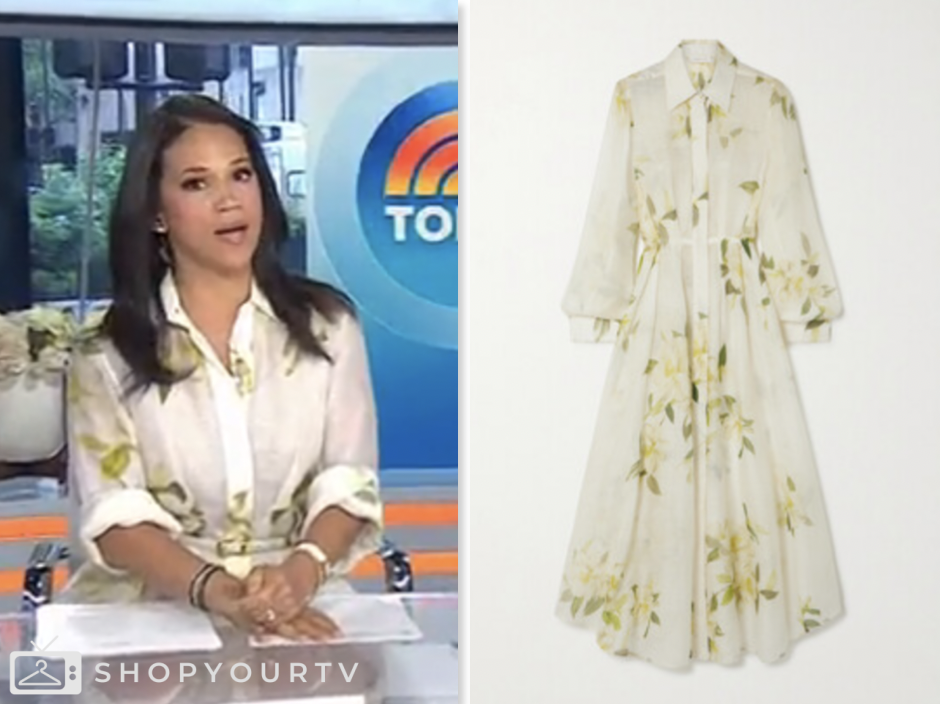 The Today Show: May 2025 Laura Jarrett’s White and Yellow Floral Shirt ...