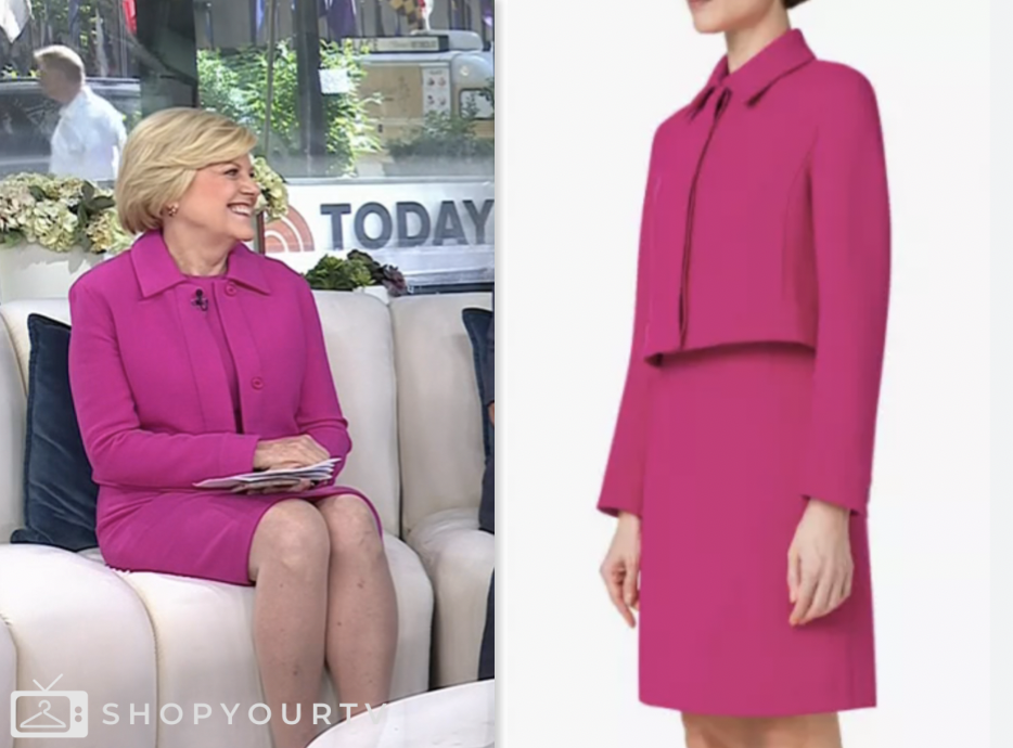 The Today Show: May 2025 Anne Thompson’s Pink Cropped Jacket and Sheath ...
