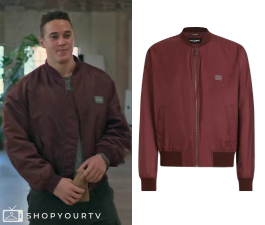 Strife: Season 2 Episode 3 Burgundy Bomber Jacket | Shop Your TV