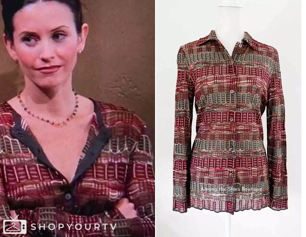 Friends: Season 5 Episode 7 Monica's Printed Shirt | Shop Your TV