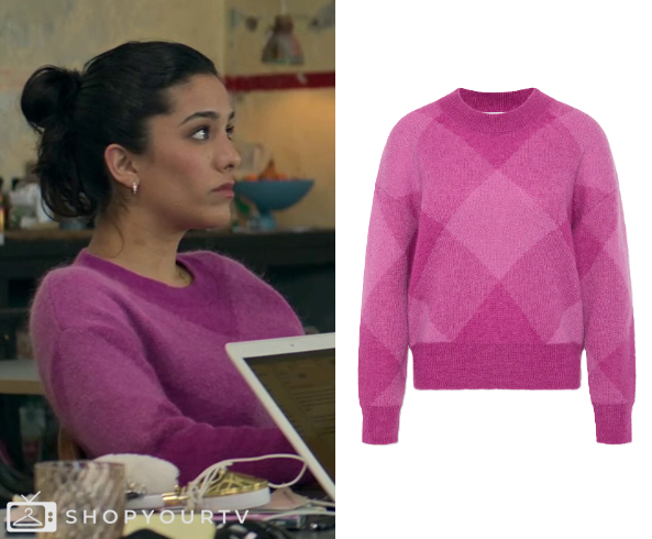 Strife: Season 2 Episode 4 Jeet's Pink Argyle Sweater | Shop Your TV
